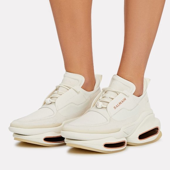 Balmain | Shoes | Balmain Bbold Mixed Leather Fashion Sneakers | Poshmark
